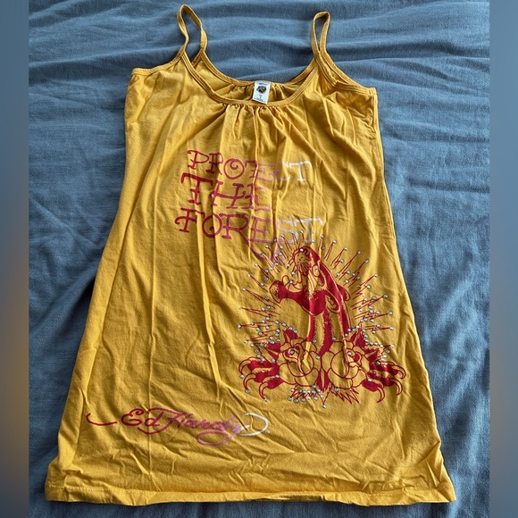 Ed Hardy | Dresses | Vintage Ed Hardy Christian Audigier Cami Dress ...